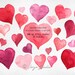 Valentines Hearts Watercolor Clipart PNG, Hand Painted Hearts ...