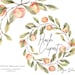 Peach Clipart Watercolor Fruit Clipart Peach Fruit Wreath Clip Art ...