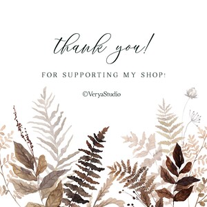 Fall Borders Watercolor Botanical Clipart Neutral Ferns Bouquets Brown ...