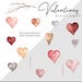 Valentines Day Clipart, Watercolor Valentine PNG, Valentine Heart ...