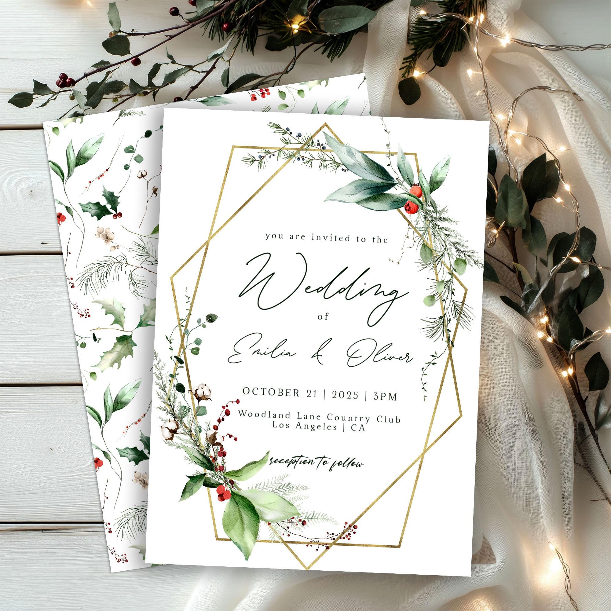 Winter Eleganz Weihnachten Clipart Grün Kränze Aquarell Musterdesign ...