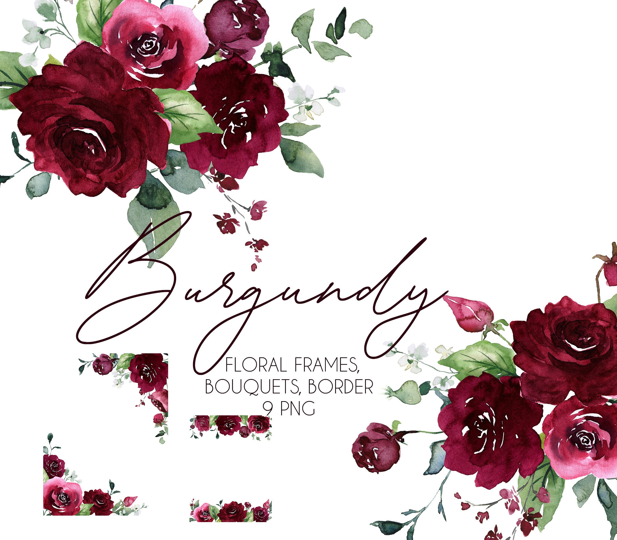 Red Flower Border Design