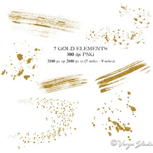 Emerald Green Watercolor Splashes Gold Frames Brushes Clipart Wedding ...