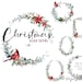Christmas Clipart Wreaths Watercolor Xmas Wreath Clip Art Frame Border ...