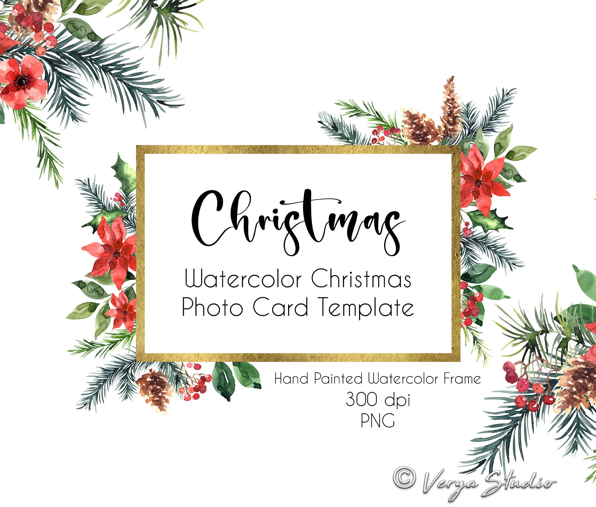 Christmas Card Borders Red