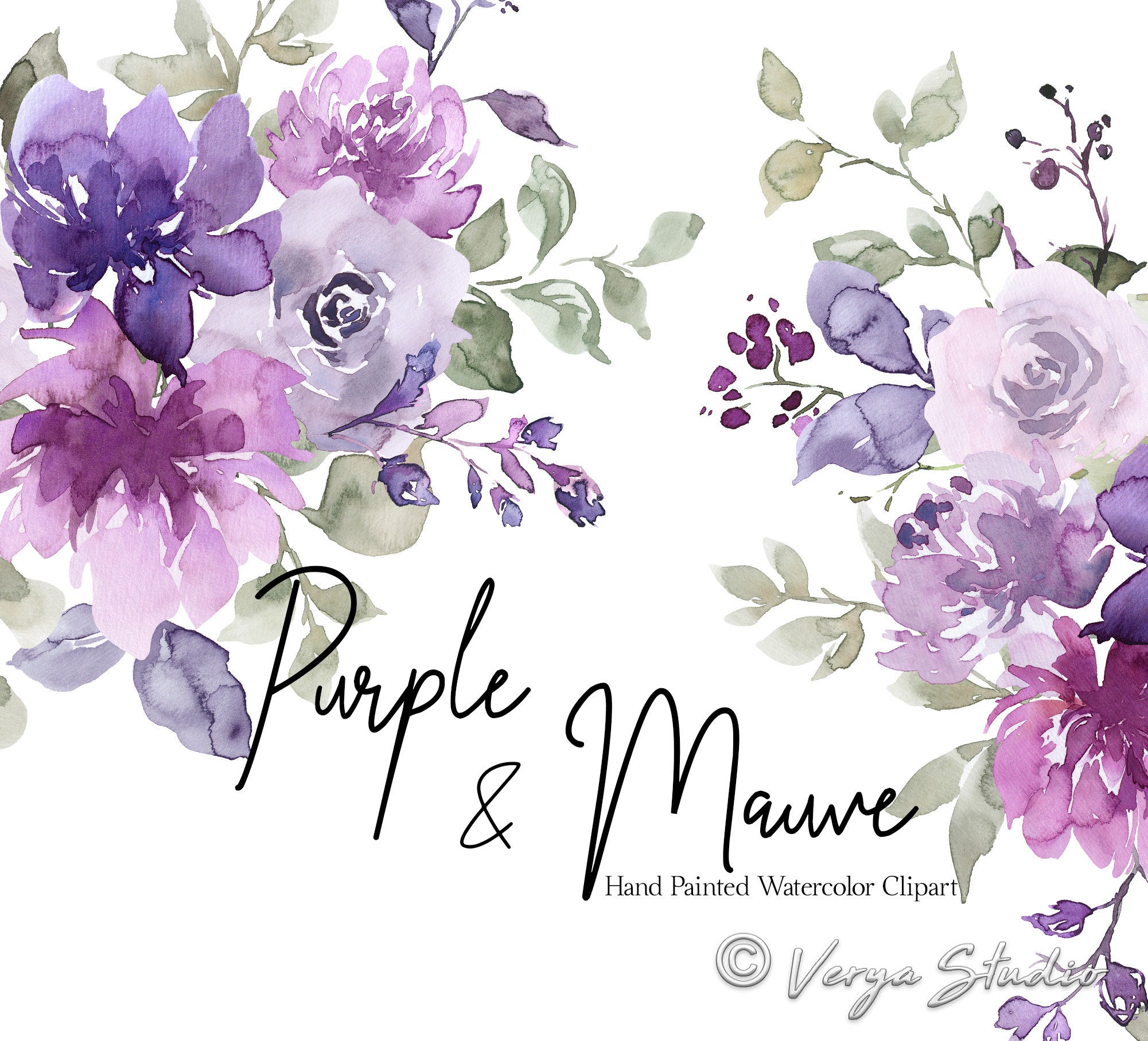 Purple Wedding Flower Clip Art