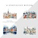 Christmas Clipart Scandinavian Winter City Village Houses Street Clip ...