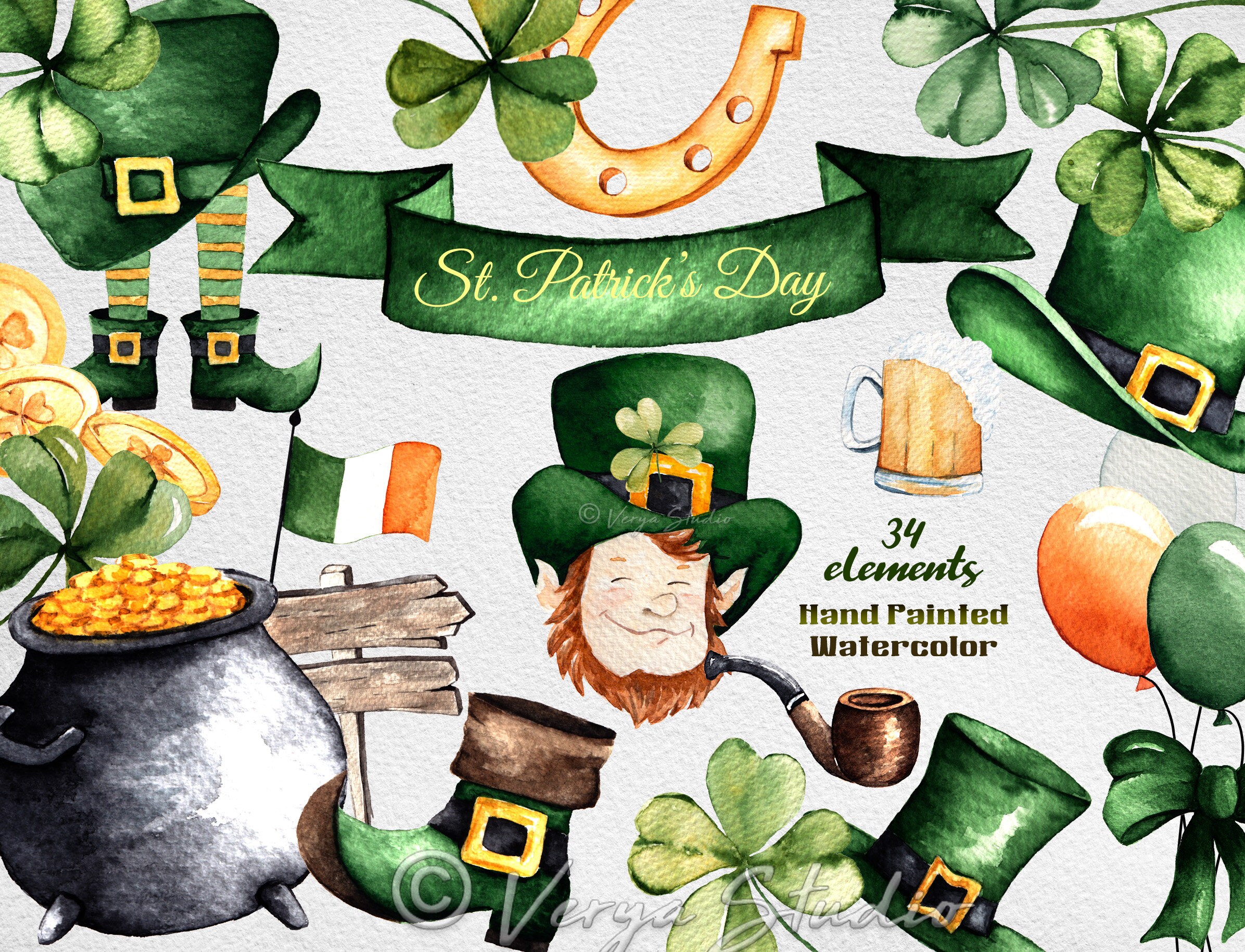 St Patricks Day Clover Clip Art