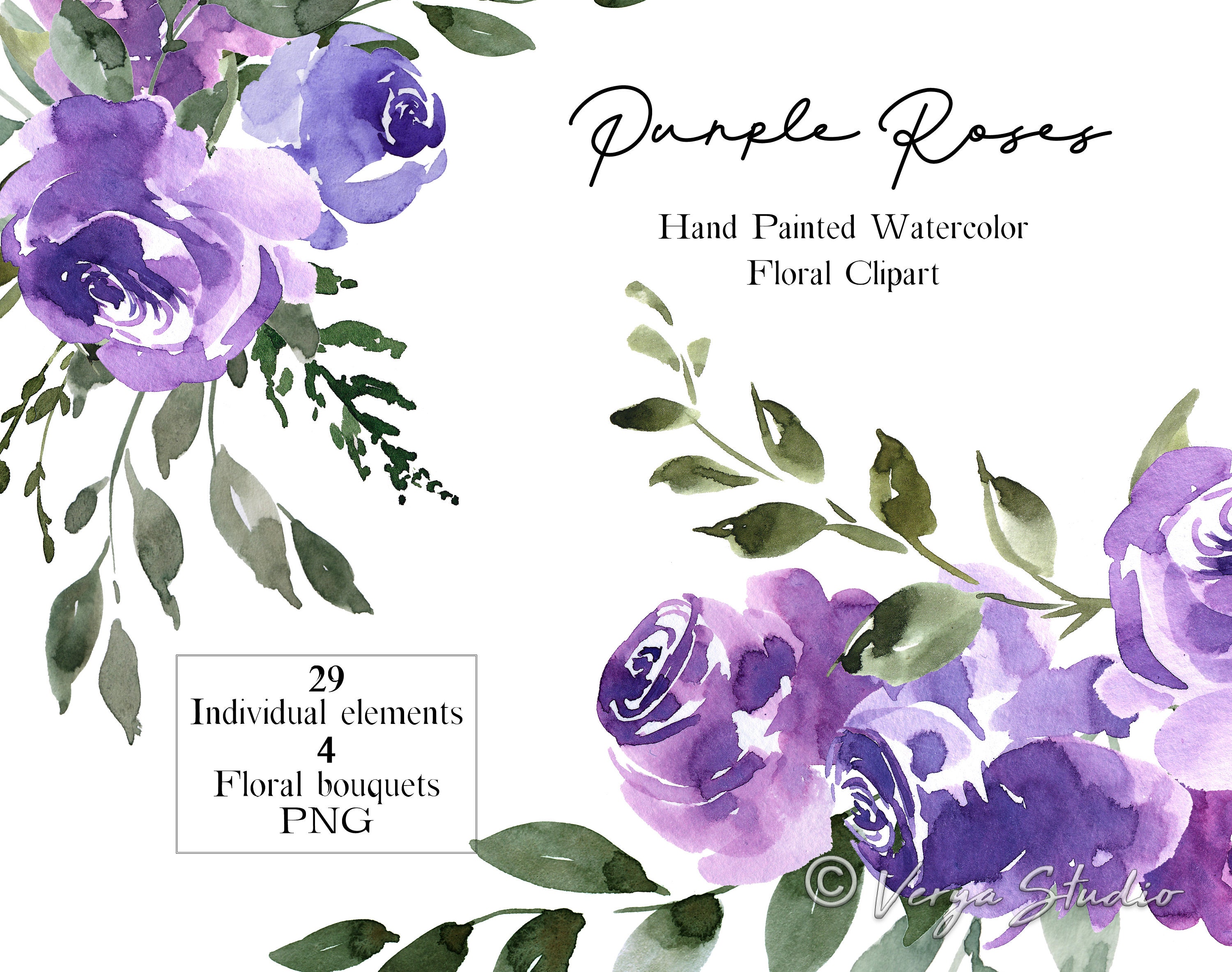 Purple Bouquet Clipart