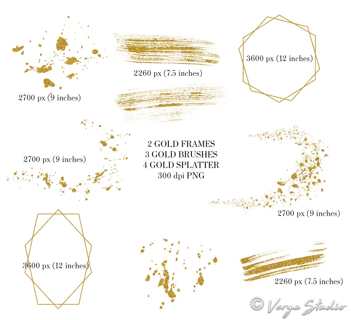 Burgundy Watercolor Splashes Red Wine Gold Frames Brushes | Etsy