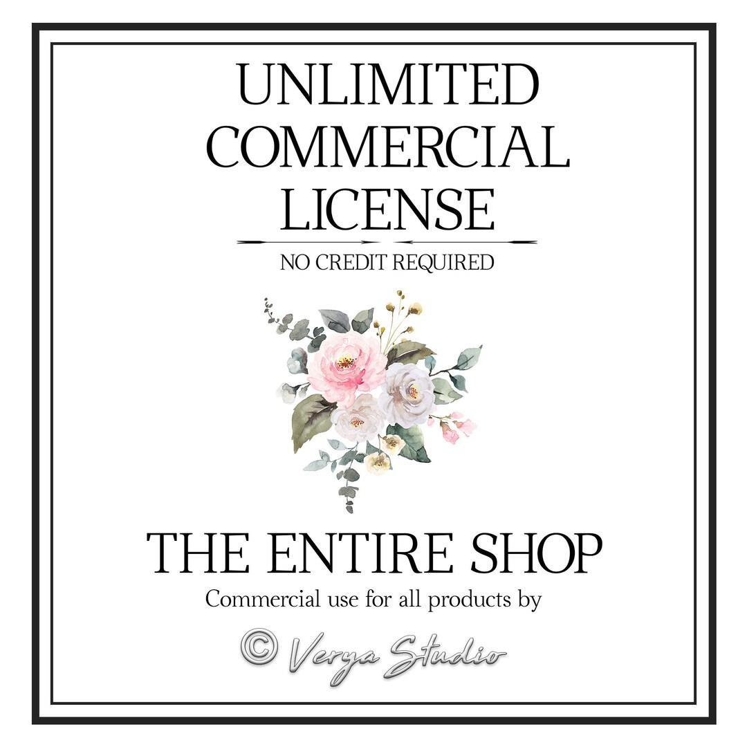 Unlimited Commercial License - the Whole Shop - Etsy Australia