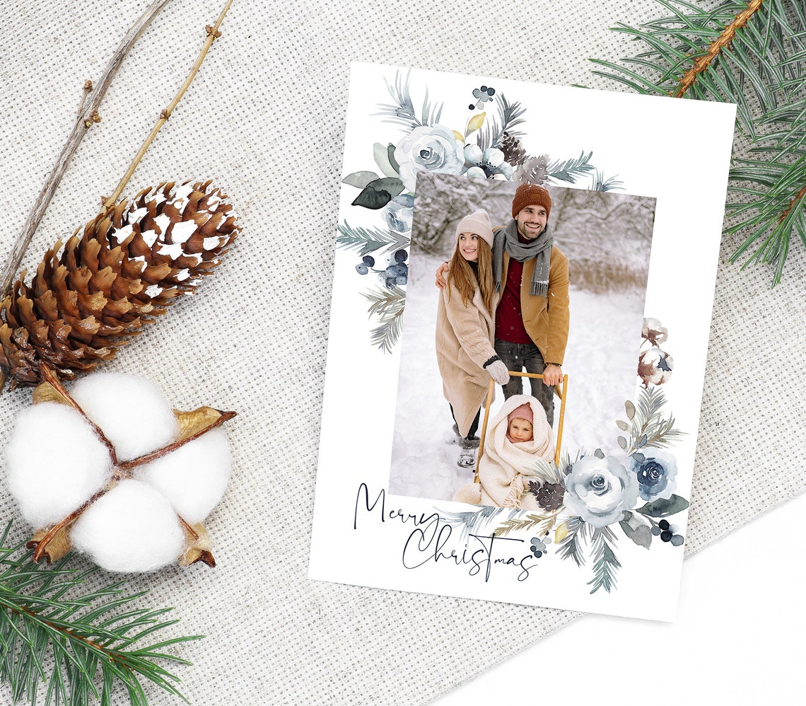 Christmas Frame Clipart Watercolor Winter Greenery Frame - Etsy