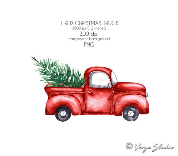 Red Truck Christmas Clip Art Holidays In Vintage Truck Clipart, 12