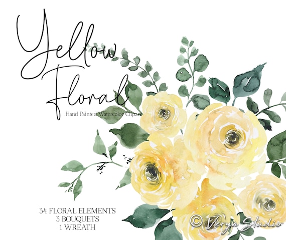 Yellow Wedding Flower Clipart