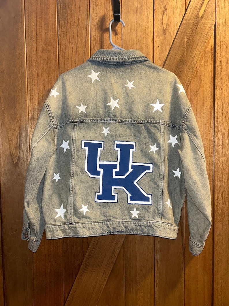 Handpainted College/university Denim Jacket (MTO) - Etsy