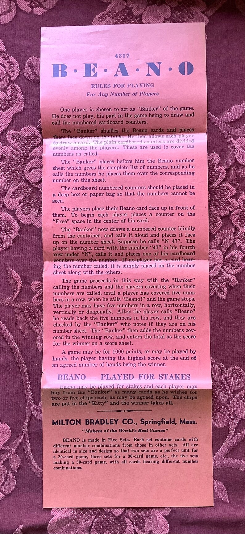 Antique 1930s Beano Peppy Party Game - Etsy