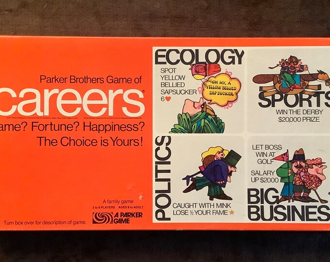 1971 Careers Board Game - Etsy
