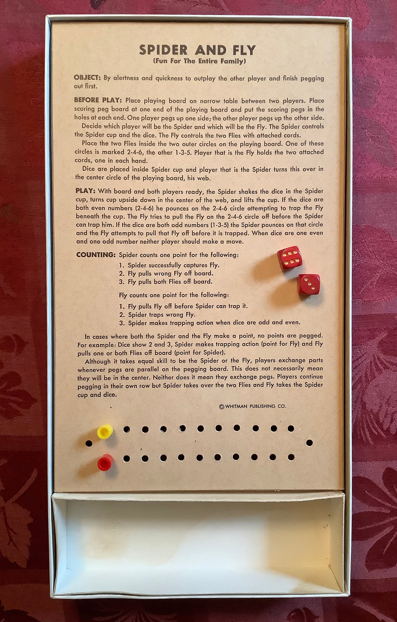 Vintage 1962 Spider and the Fly Game - Etsy