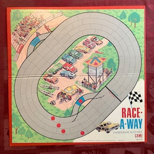 Vintage 1975 Race a Way Board Game - Etsy