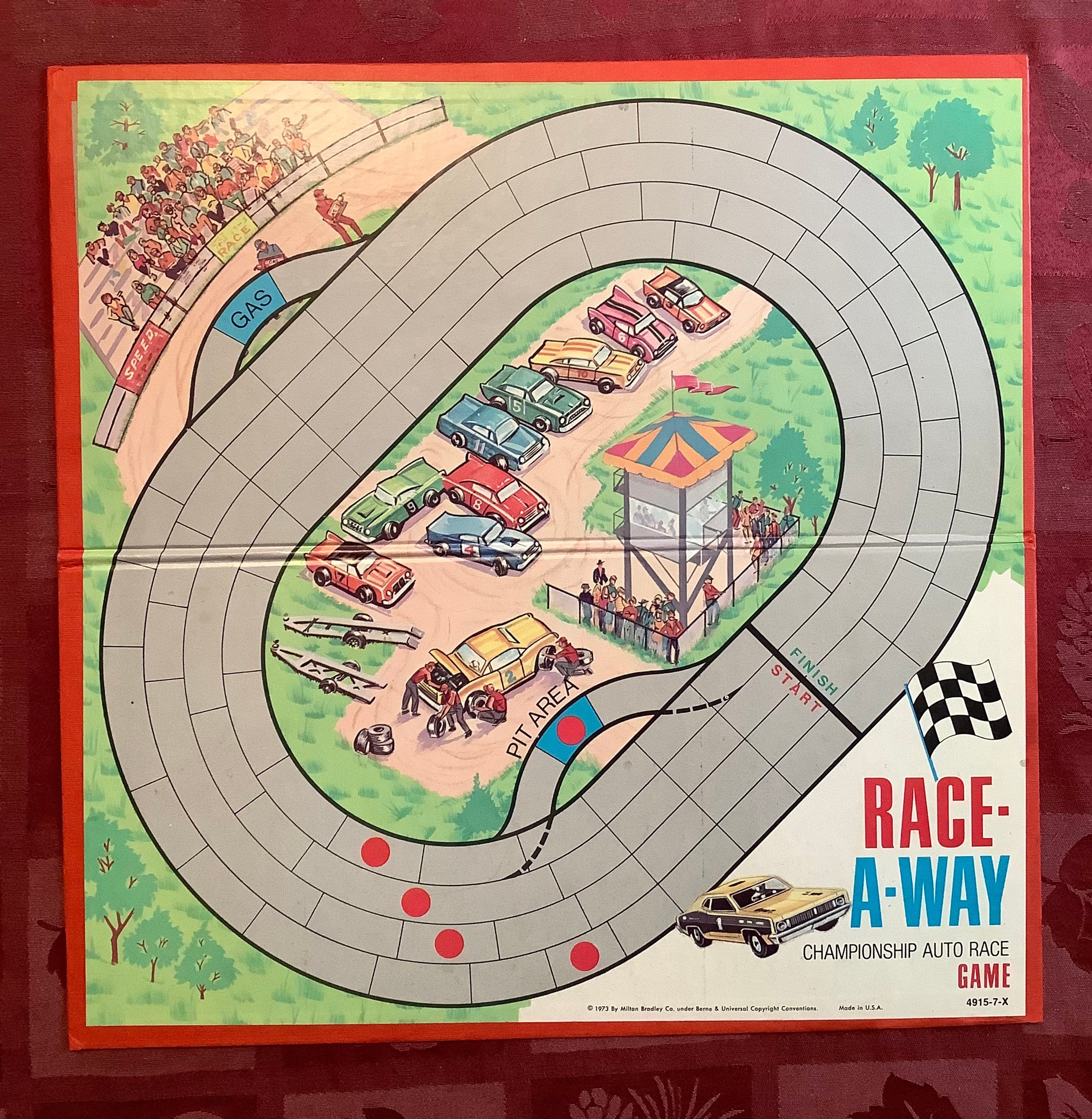 Vintage 1975 Race a Way Board Game - Etsy