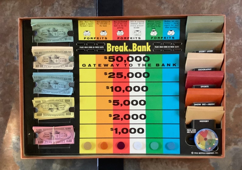 Vintage 1955 Break the Bank Game - Etsy
