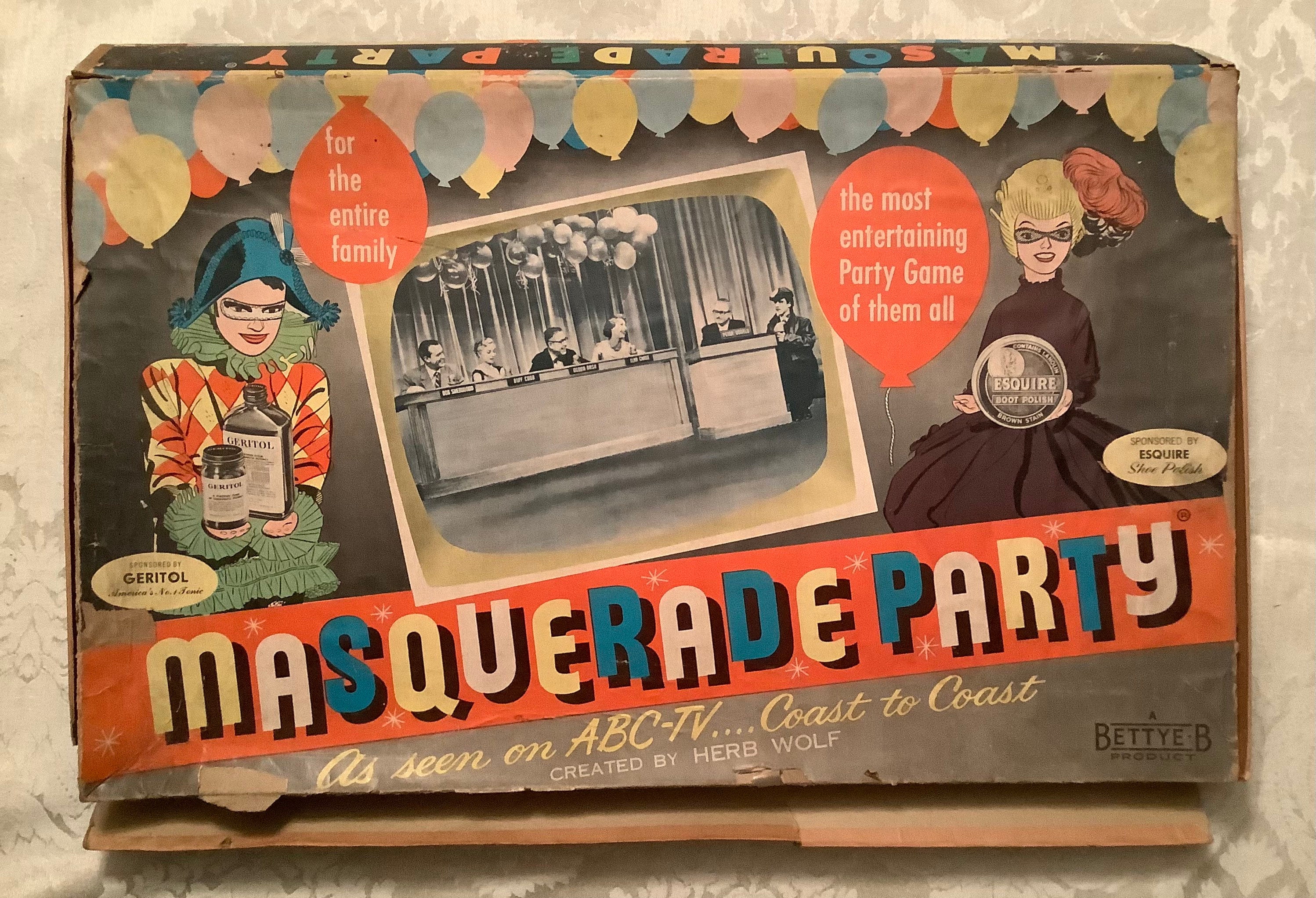 Antique 1955 Masquerade Party Game - Etsy