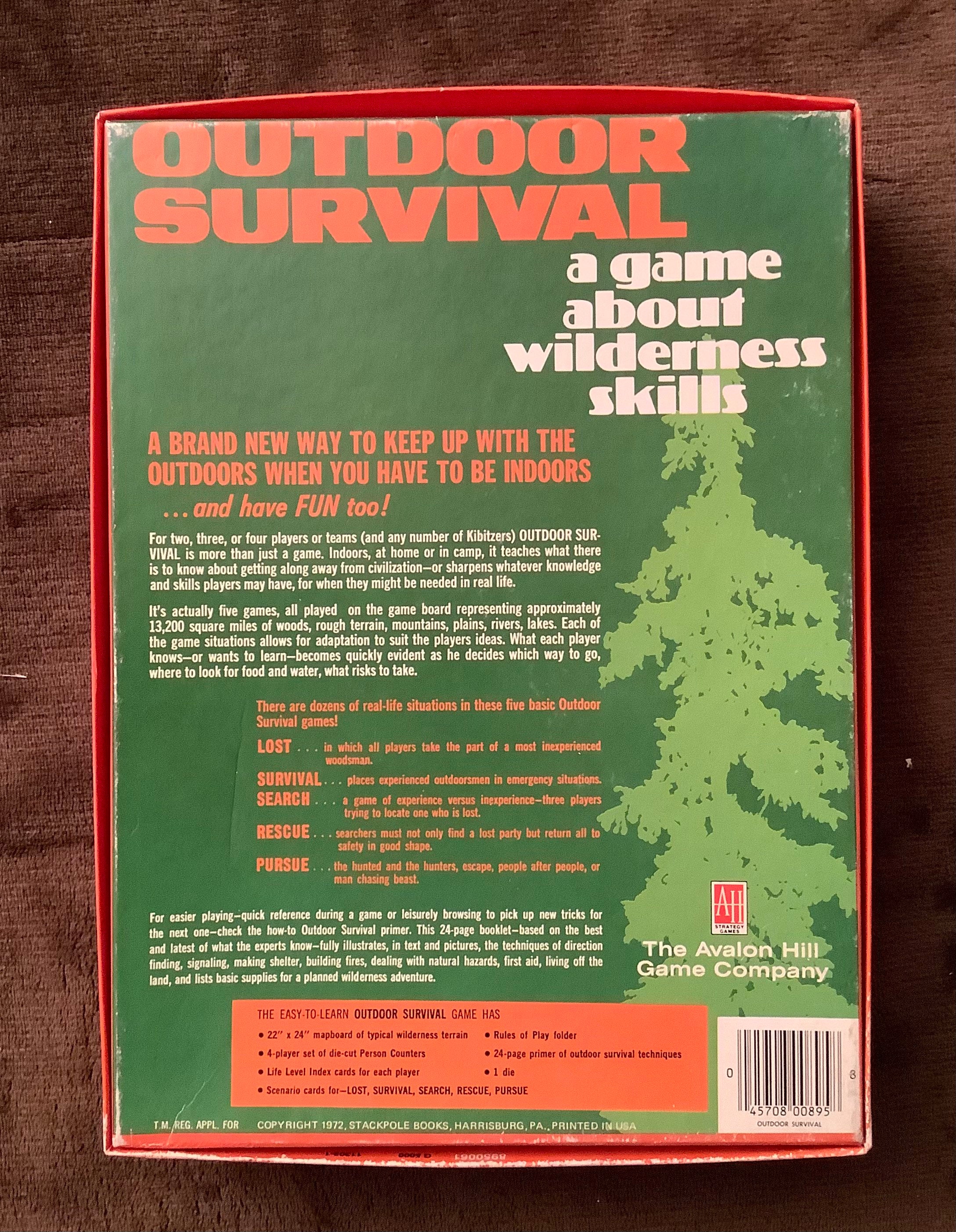 Rare 1972 Outdoor Survival Bookcase Game - Etsy