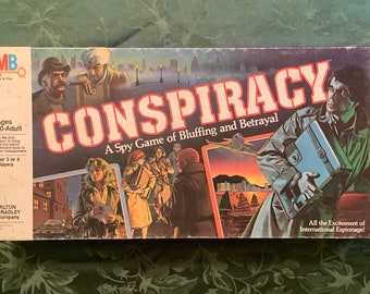 Vintage Conspiracy Board Game 100% Complete 1982 80s Toys 1980s Games ...