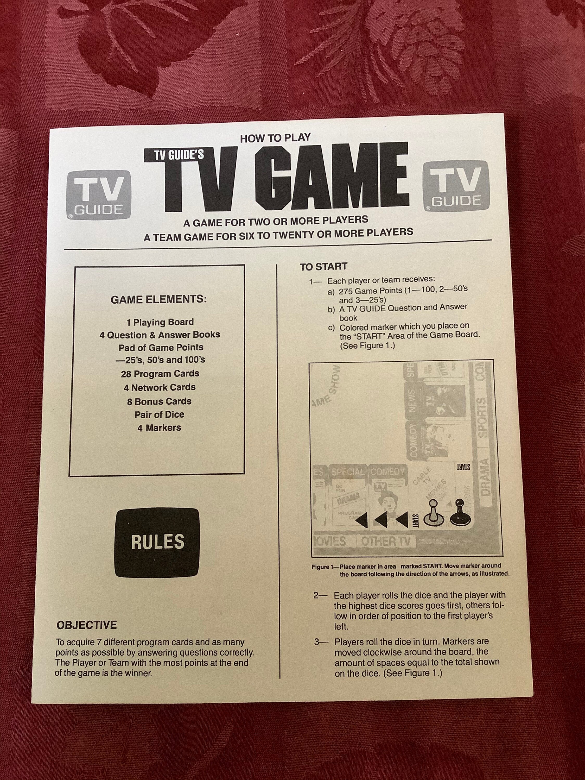 Vintage 1984 TV Guide TV Game - Etsy