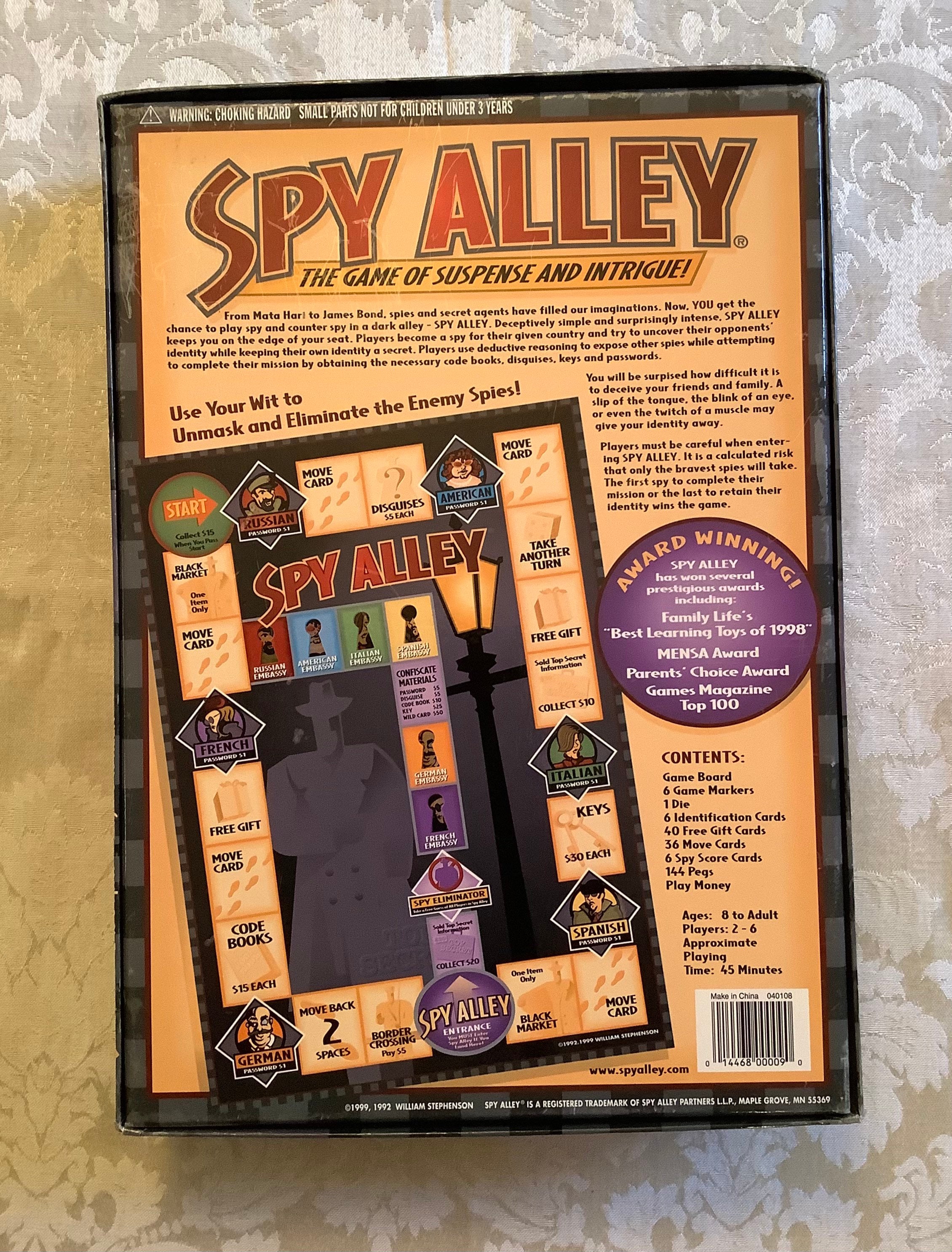 Vintage 1999 Spy Alley Board Game - Etsy