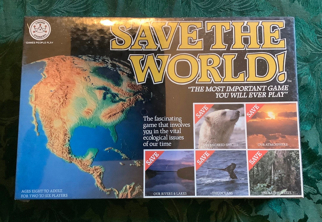 1990 Vintage Save the World Board Game - Etsy