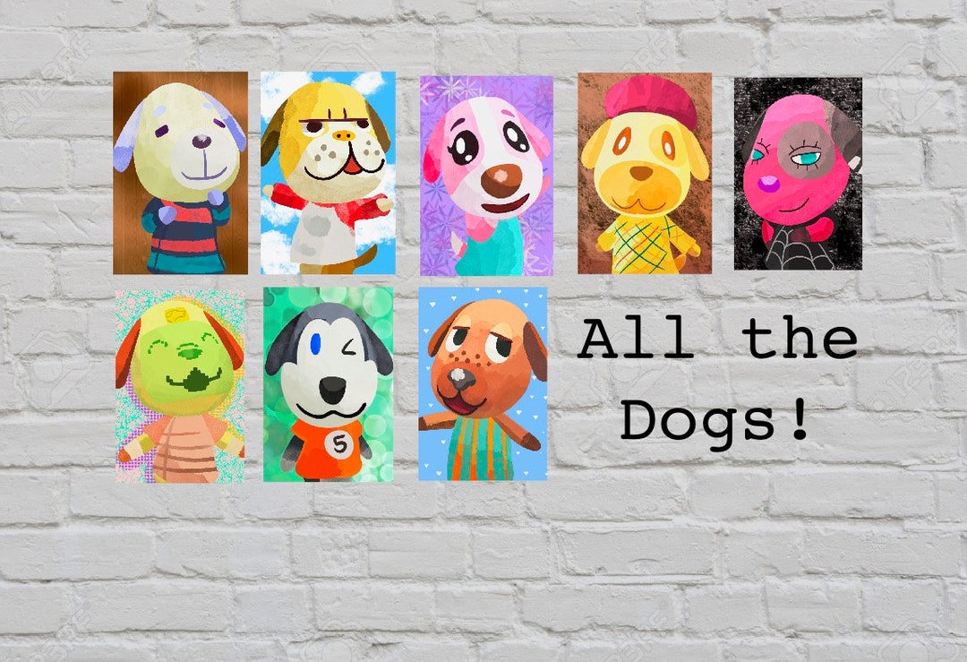 All the Dog Posters ACNH Digital Download Harv's Island - Etsy