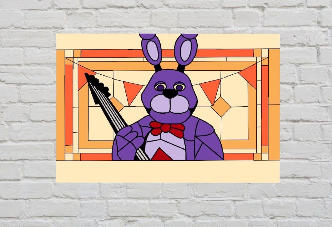 BONNIE STAINED GLASS Five Nights at Freddy's Movie Poster - Etsy