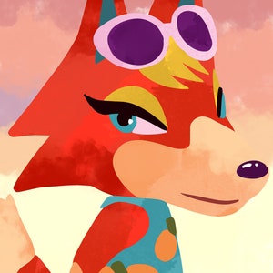 AUDIE ACNH Harv's Island Villager Poster Digital Print Animal Crossing ...