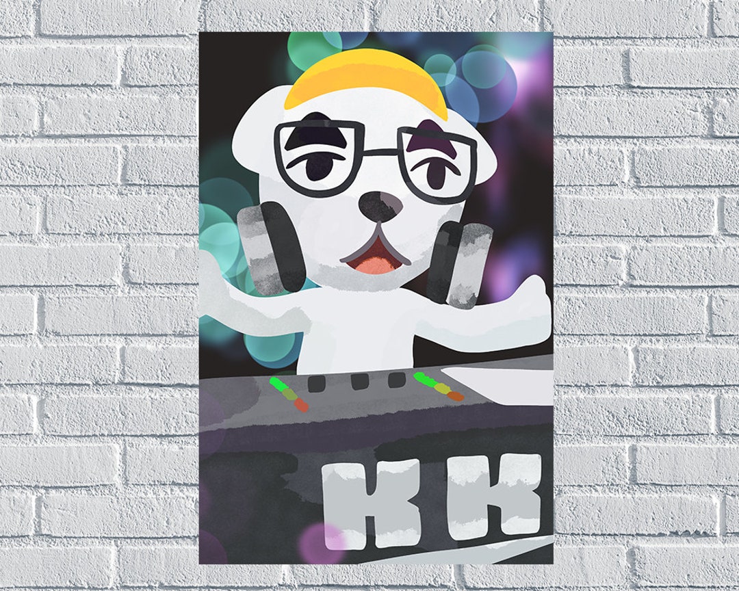 DJ KK Animal Crossing New Horizons Harvs Island Villager Poster Digital ...