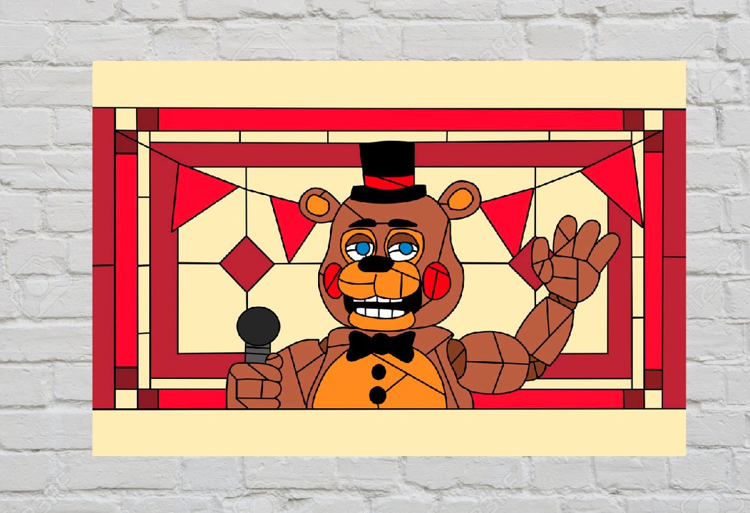 FREDDY STAINED GLASS Five Nights at Freddy's Poster - Etsy