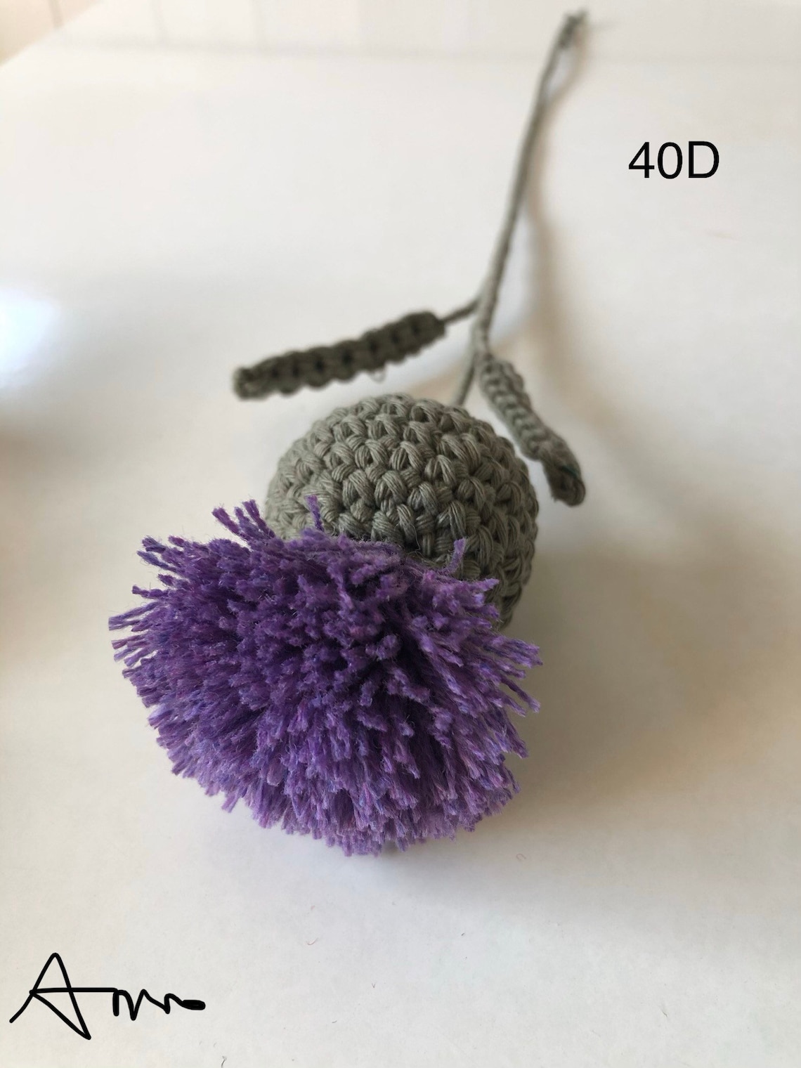 Handmade Scottish Thistles With Crocheted Leaves - Etsy