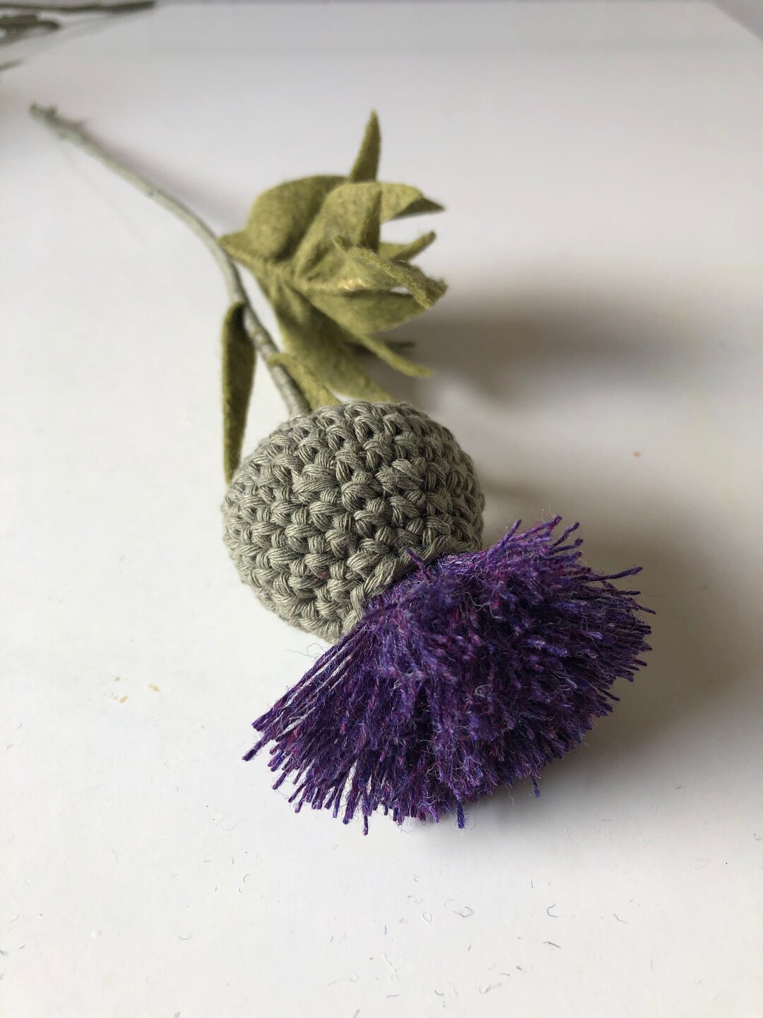 Handmade Scottish Thistles With Felt Leaves - Etsy