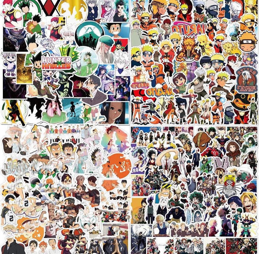 Anime Stickers Mixed Pack200 Packvinyl Waterproof For Laptop Etsy