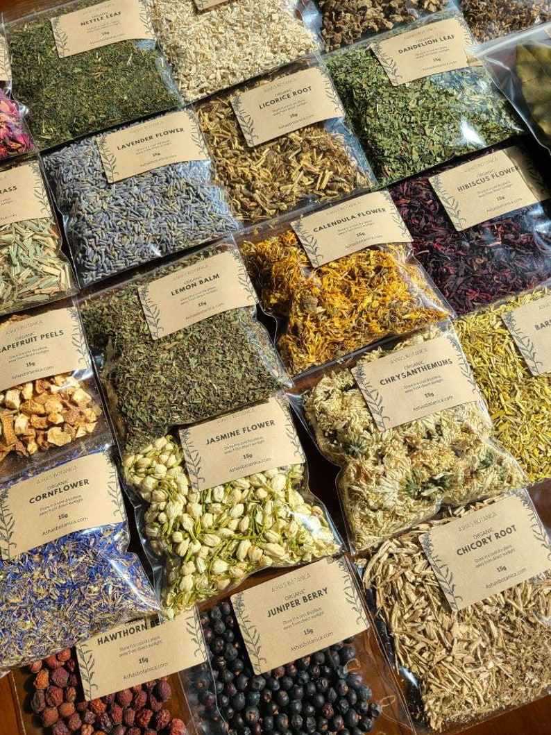 Dried Herbs 15g 4x4in Organic Assorted Herbs Cosmetics Etsy