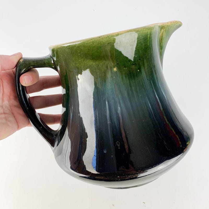 Yellow Ware Pitcher - Etsy