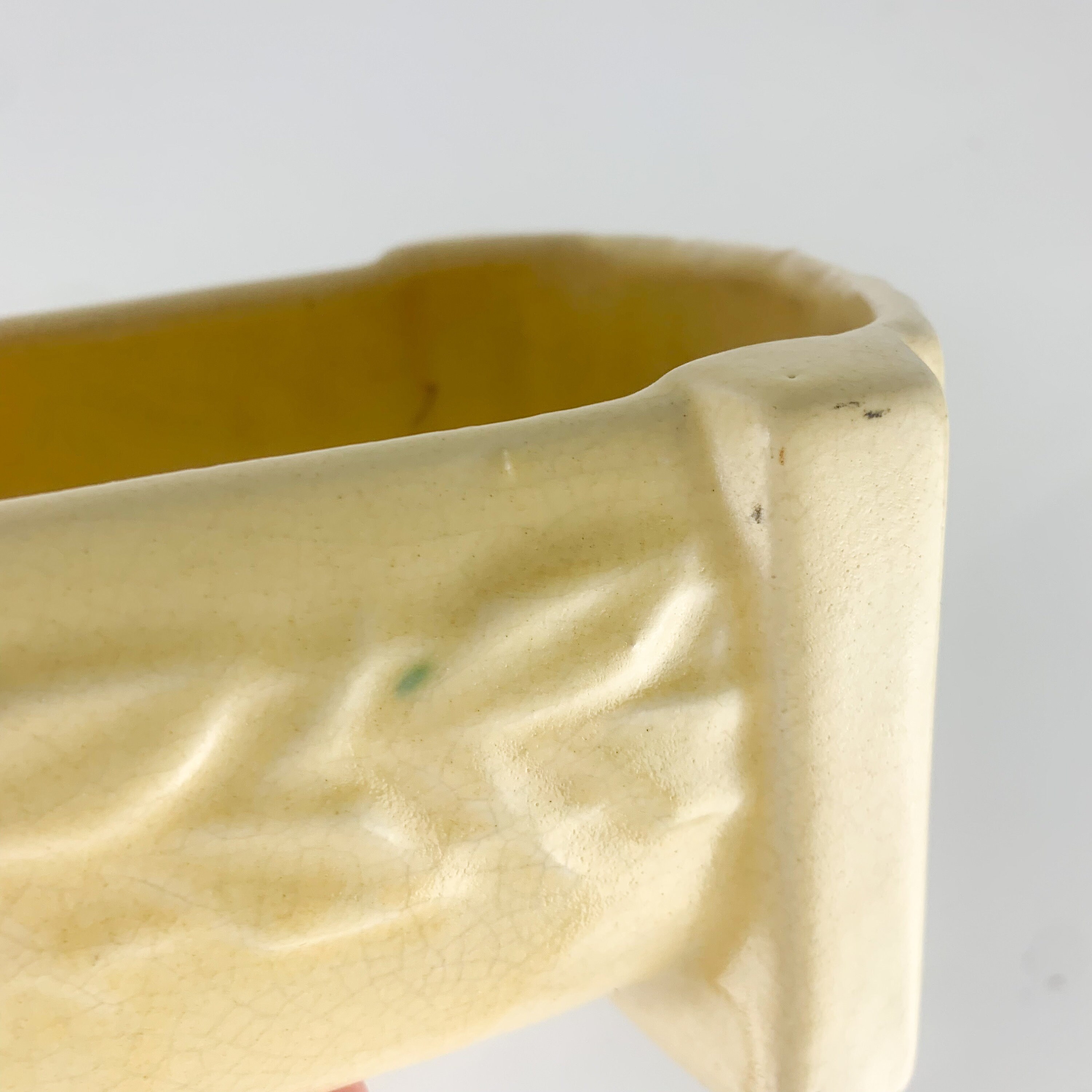 Vintage Mccoy Yellow Window Box Planter Matte Pottery Butterfly ...