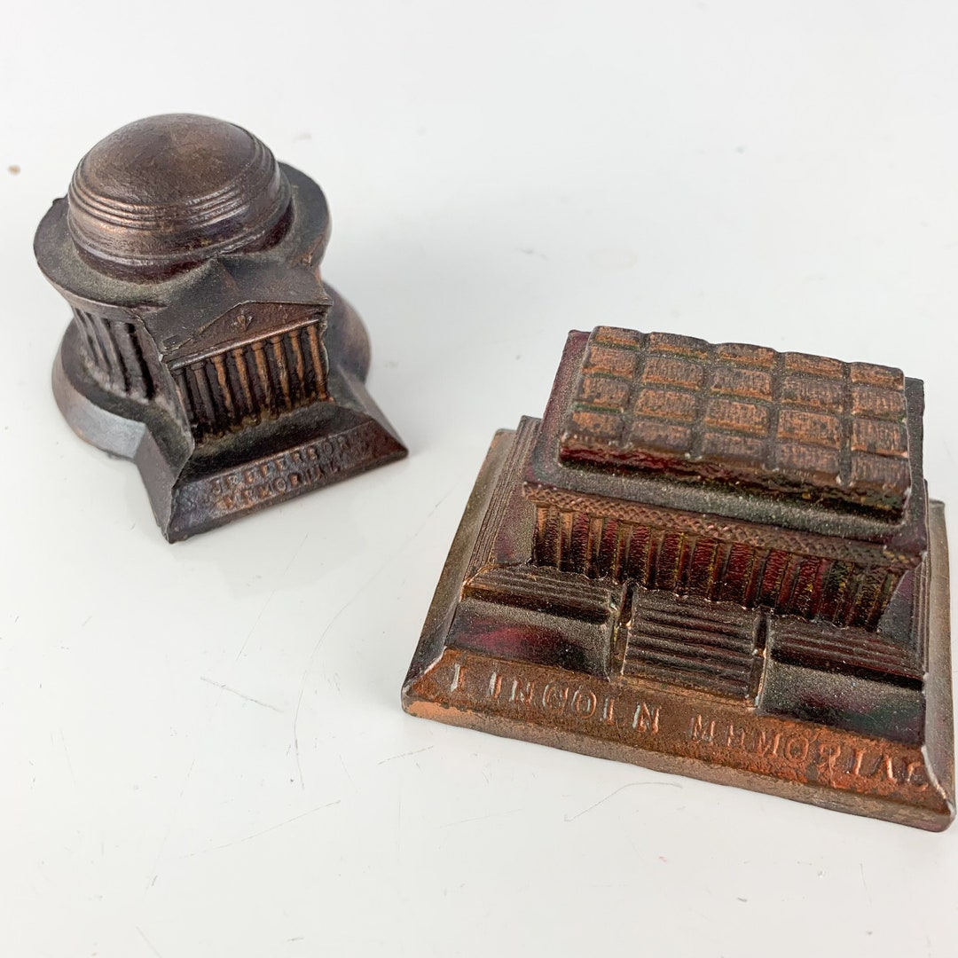 Vintage Metal Washington DC Capitol Monuments Souvenir Set Jefferson ...