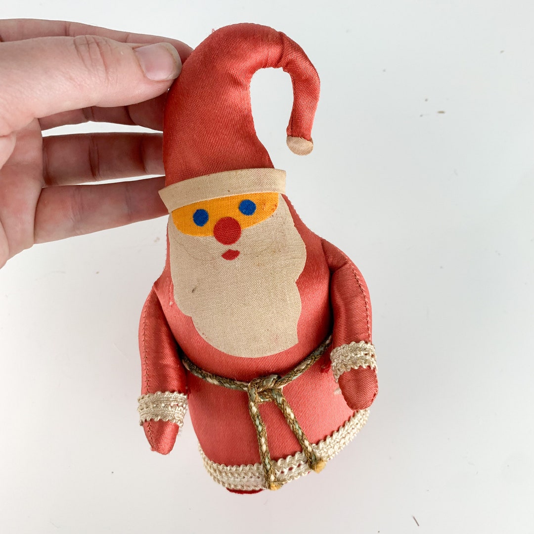 Rare Vintage Stuffed Santa Claus Made in India Christmas Collection ...