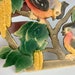 Vintage German Die Cut Birds Finches Embossed Cardboard Primitive Wall ...