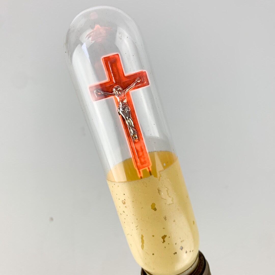 Rare Vintage Aerolux Neon Jesus Crucifix Light Bulb Religion Icongraphy ...