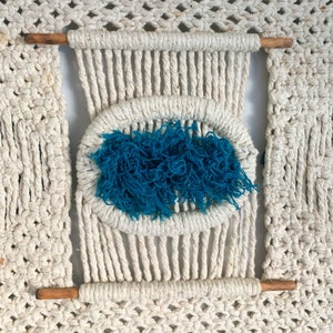 Large Vintage 70s Wall Hanging Art Weaving Tapestry Macrame Hippie Ooak ...