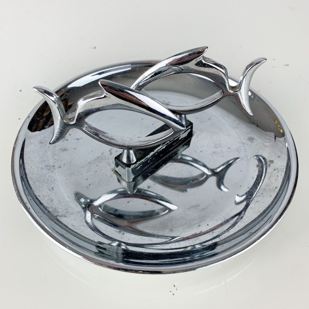 Vintage MCM 1950's Chrome Hamilton Product Tobacco Ashtray Fish ...