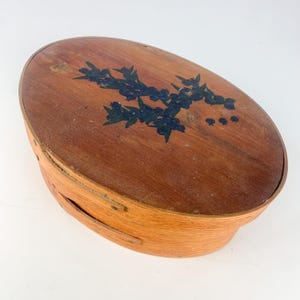 Rare Antique Shaker Box 3 Finger Lap Original Blueberries Painting ...