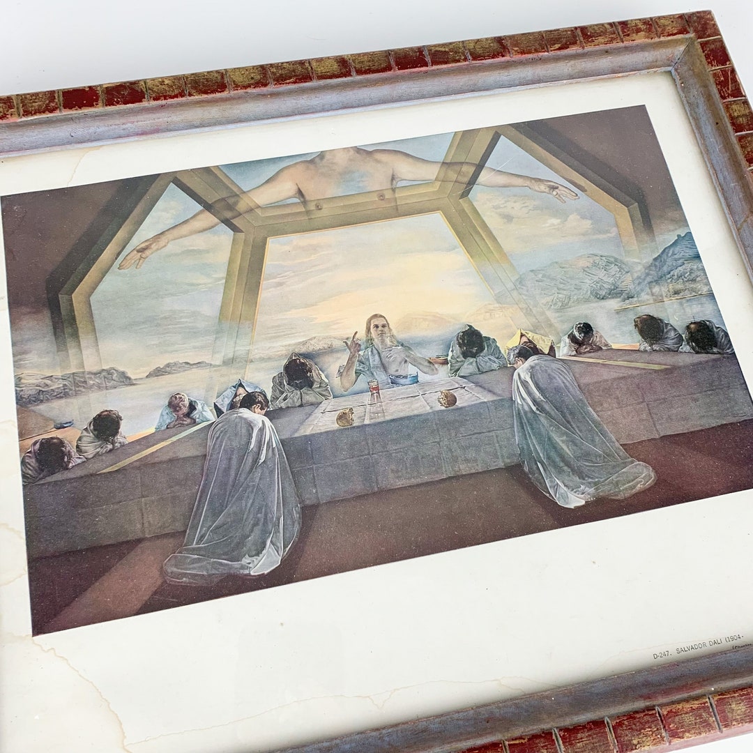 Vintage Salvador Dali Sacrament of the Last Supper Art Print Framed ...